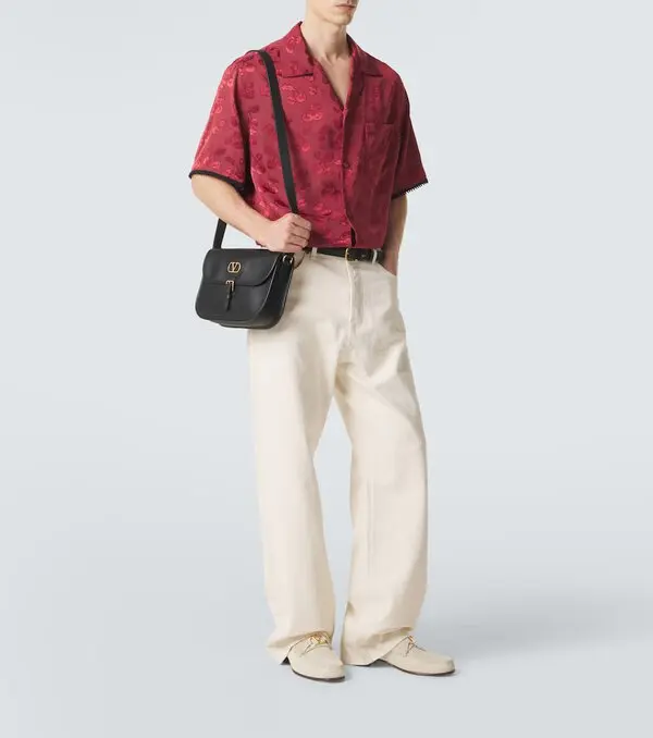 Valentino Garavani Vgold Wide-leg Jeans - White