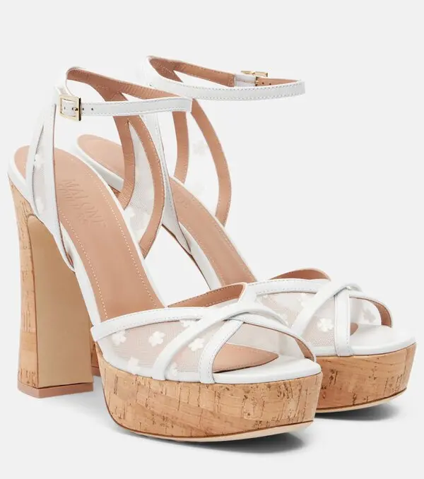 MALONE SOULIERS Sylvie 125 Platform Sandals - White