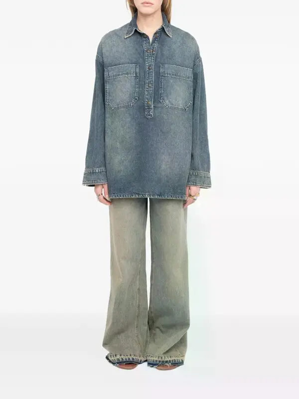 Zadig&Voltaire Timona Pockets Denim Shirt - Blue