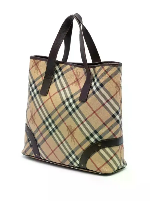 Burberry Haymarket Check Coated Canvas Tote Bag