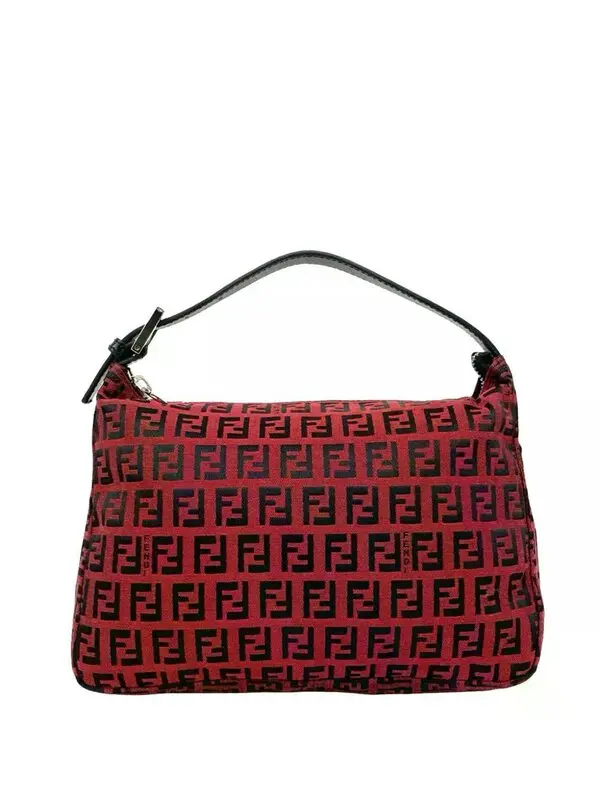 Fendi Zucchino Canvas Handbag - Red