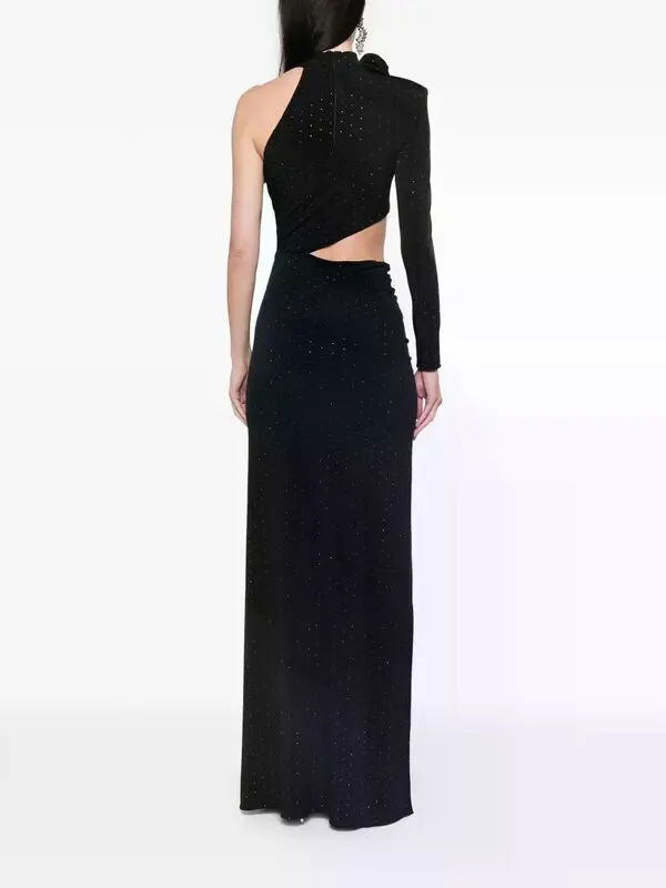 NISSA Crystal-embellished Maxi Dress - Black