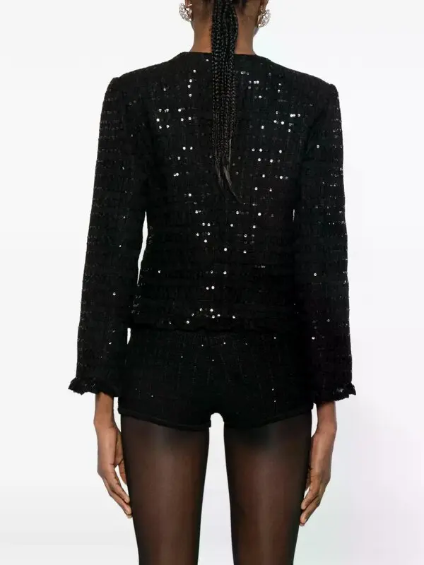 Alessandra Rich Sequinned Bow-embellished Jacket