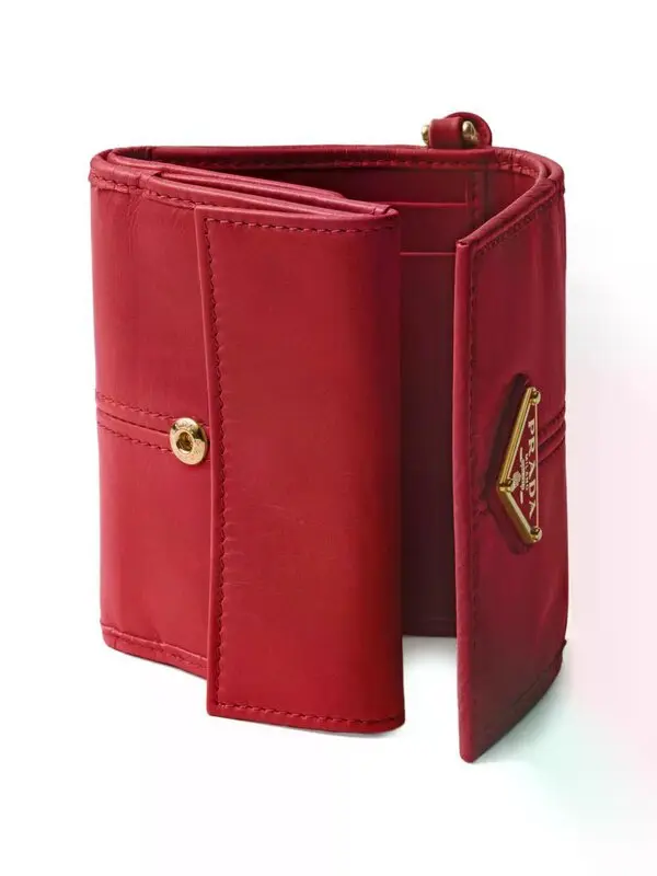 Prada Logo-plaque Leather Wallet