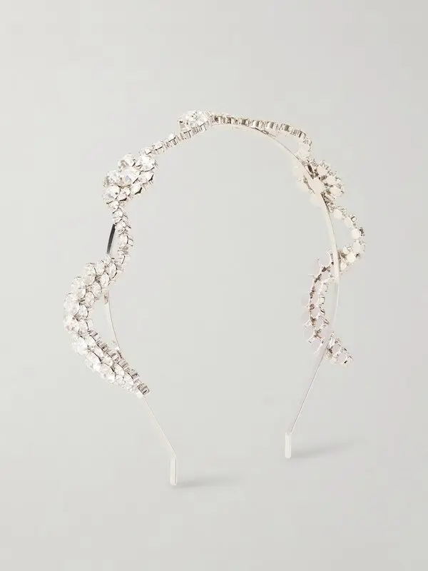 Simone Rocha Crystal-embellished Headband - Silver
