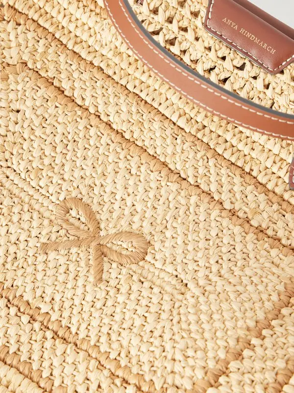ANYA HINDMARCH Raffia Tote With Bow Detail
