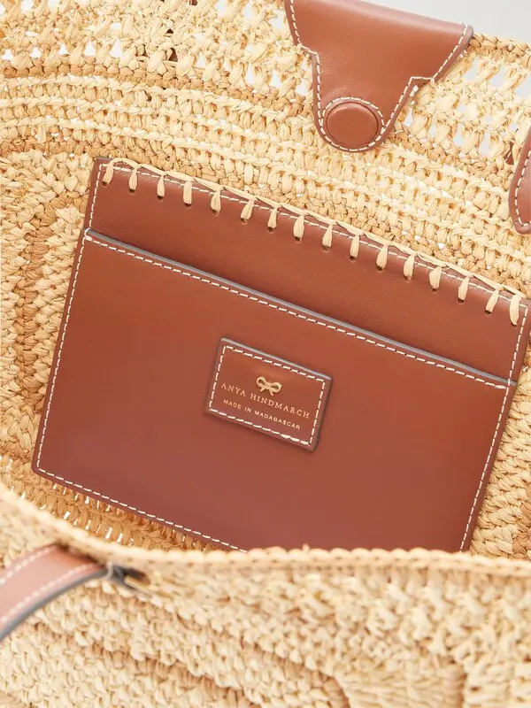 ANYA HINDMARCH Raffia Tote With Bow Detail