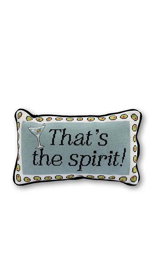 FURBISH That's The Spirit Needlepoint Pillow - Blue,black