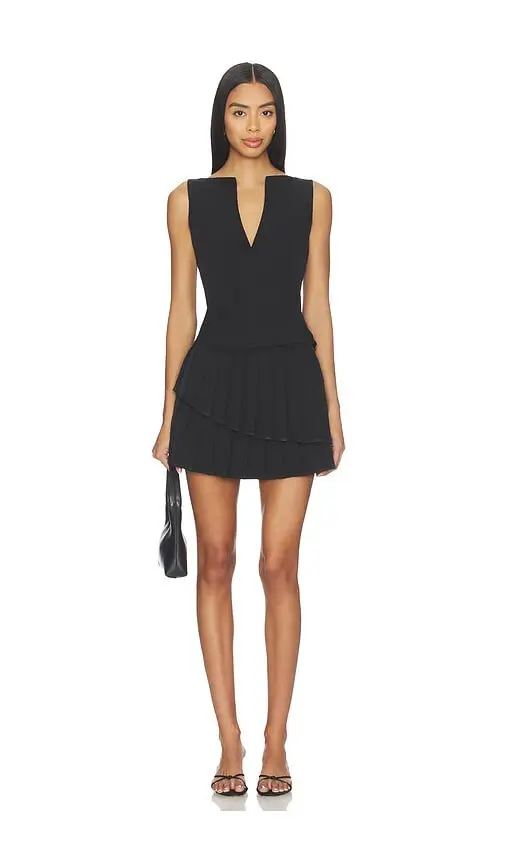 Superdown Marlowe Sleeveless Plunge V-neck Top - Black