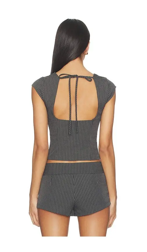 Superdown Agnes Top - Grey
