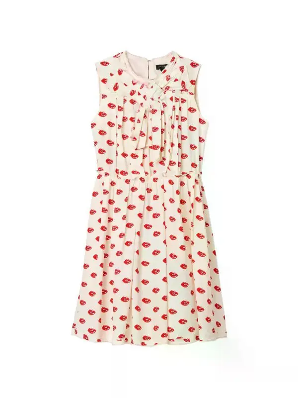 Marc Jacobs Lips Pleated Midi Dress