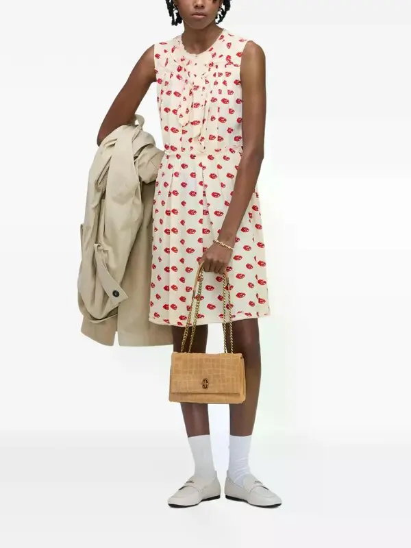 Marc Jacobs Lips Pleated Midi Dress