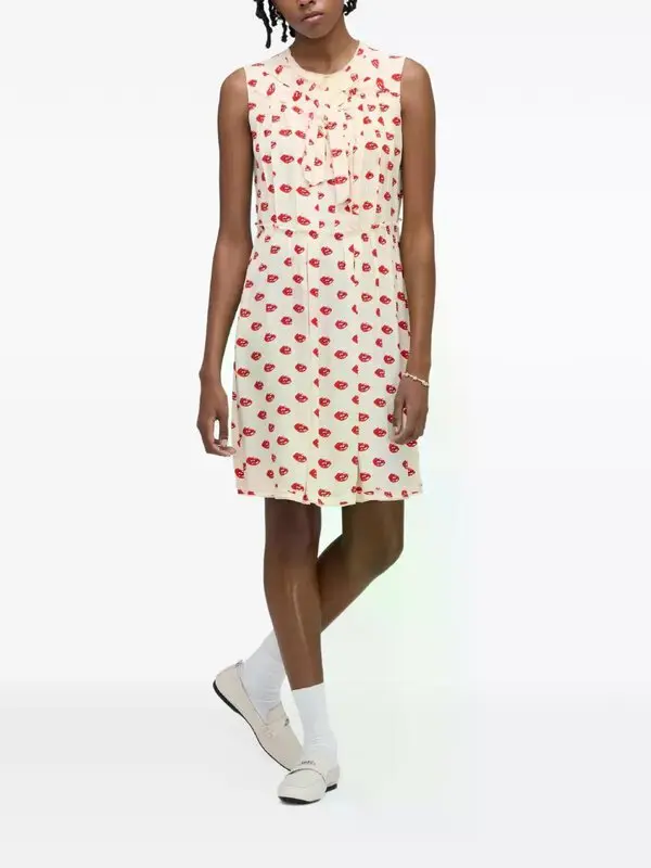 Marc Jacobs Lips Pleated Midi Dress