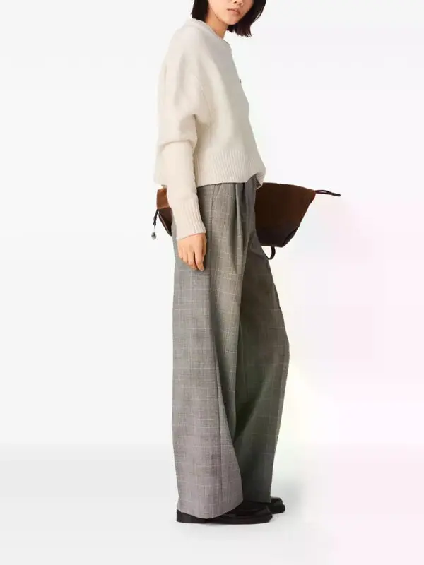 Maje Checked-pattern Trousers