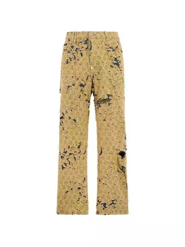 Philipp Plein Distressed Monogram Jeans