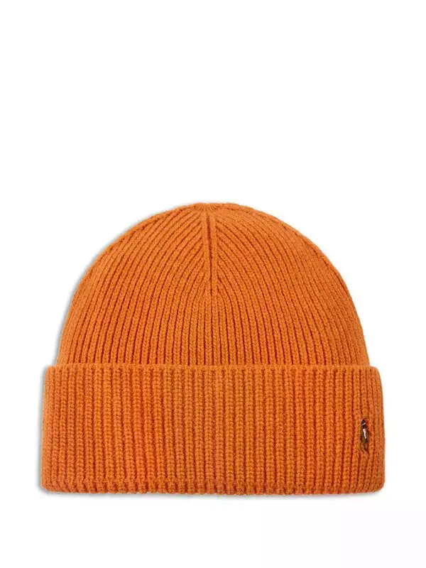 Polo Ralph Lauren Ribbed Knit Beanie - Orange
