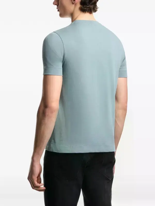 Emporio Armani Eagle-embroidery Crew-neck T-shirt