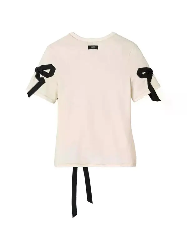 Marc Jacobs Bow Detail T-shirt - Neutrals