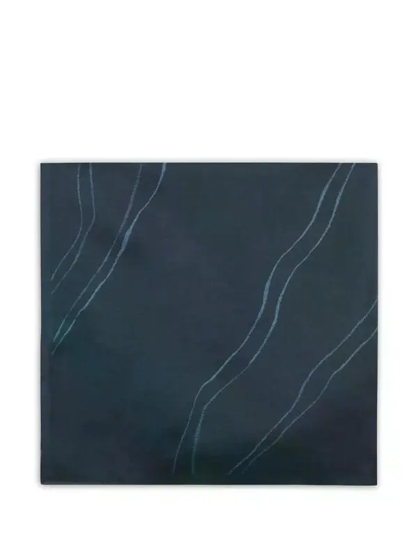 SLOWEAR Printed Silk Scarf - Blue