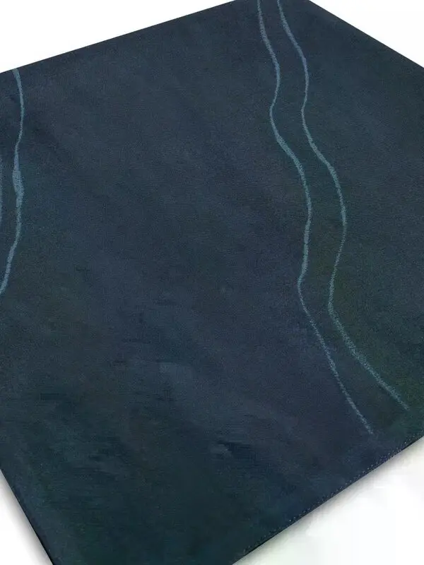 SLOWEAR Printed Silk Scarf - Blue