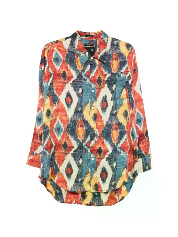 R13 Diamond Print Shirt - Red