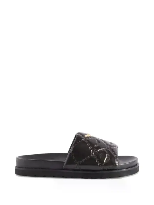 Zadig&Voltaire Padded Embroidered Leather Sandals - Brown