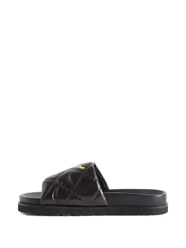 Zadig&Voltaire Padded Embroidered Leather Sandals - Brown