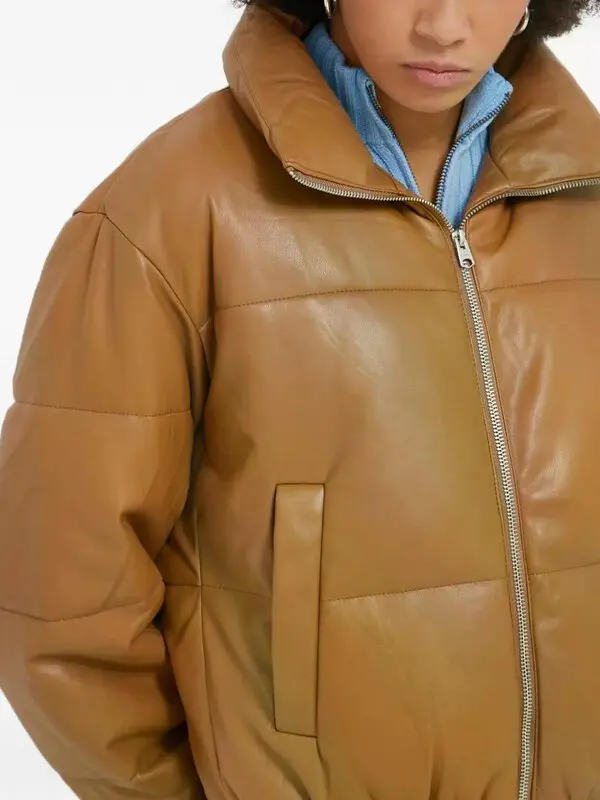 Abercrombie Padded Zip Jacket - Brown