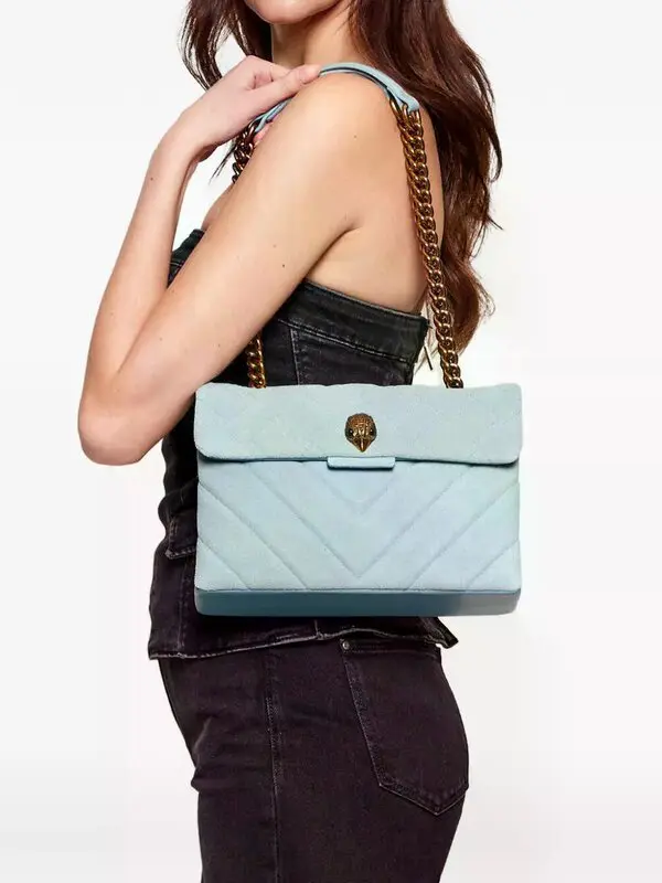 Kurt Geiger Quilted Chain Shoulder Bag - Blue