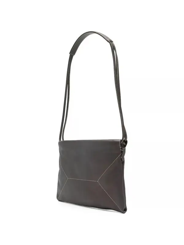 Brunello Cucinelli Stitched Shoulder Bag - Grey