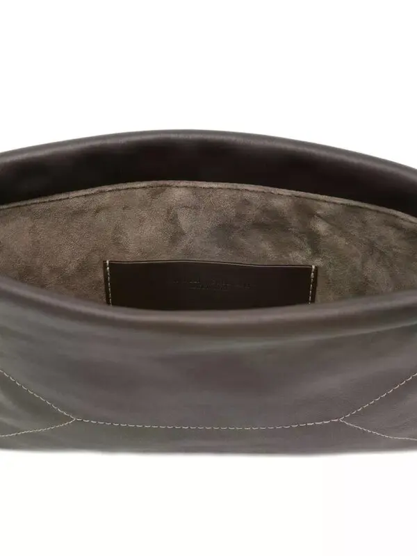 Brunello Cucinelli Stitched Shoulder Bag - Grey