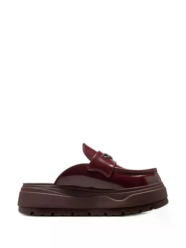JORDAN Platform Mules With Silver-tone Detailing