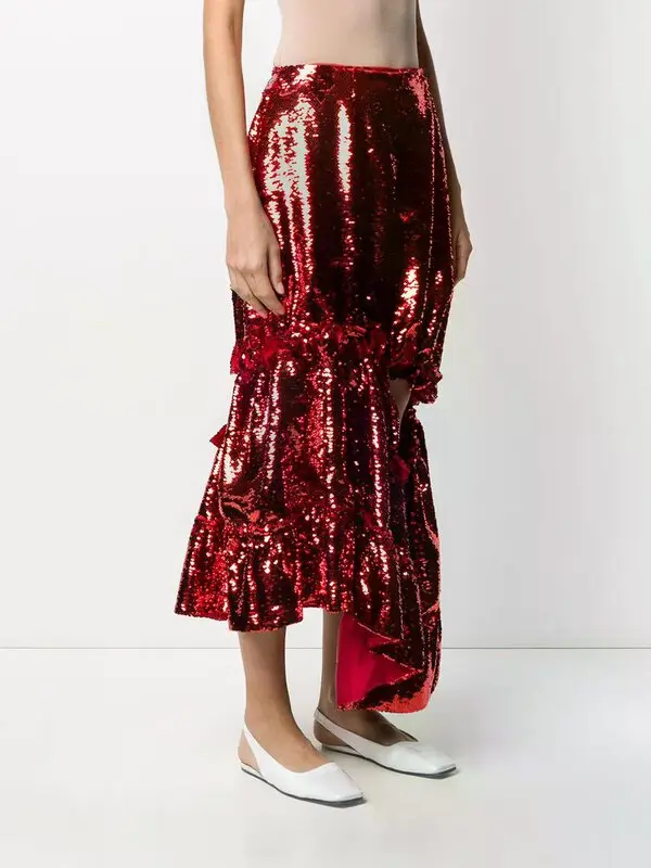 Simone Rocha Sequin Split Seam Midi Dress