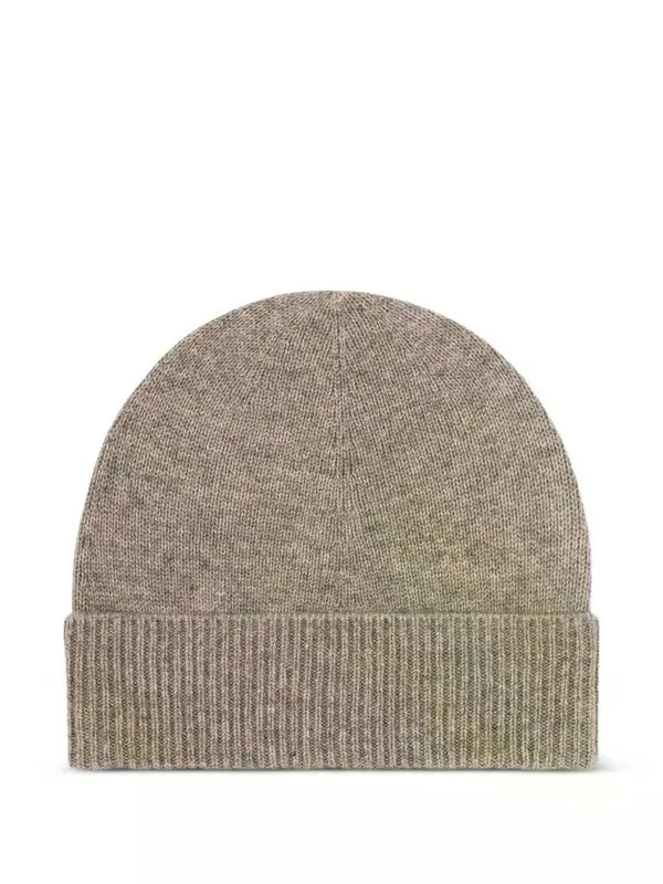 Eric Bompard Ribbed Beanie Hat - Neutrals