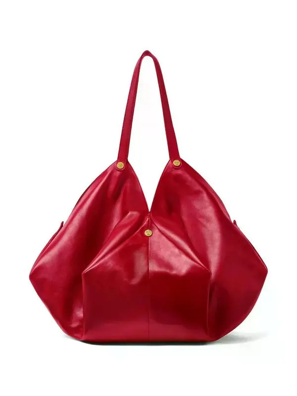 Versace Large Protea Nappa Shoulder Bag - Red