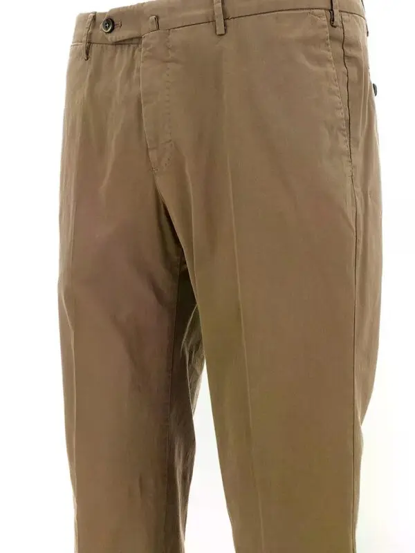 PT TORINO Stretch Gabardine Trousers - Brown