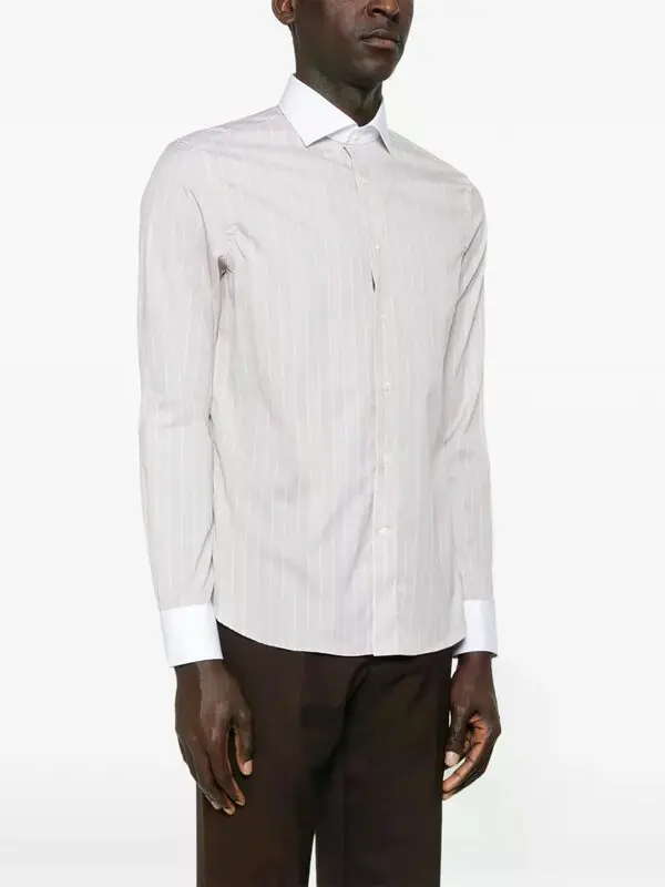 Canali Striped Shirt - Neutrals
