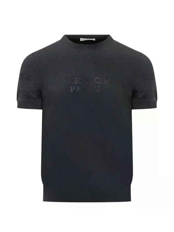 Givenchy Short-sleeved Textured Panel Sweater