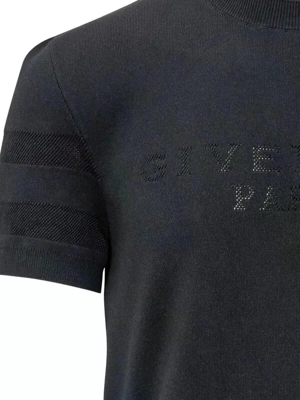 Givenchy Short-sleeved Textured Panel Sweater