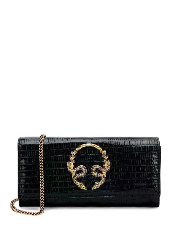 Roberto Cavalli Serpentine Chain Wallet - Black