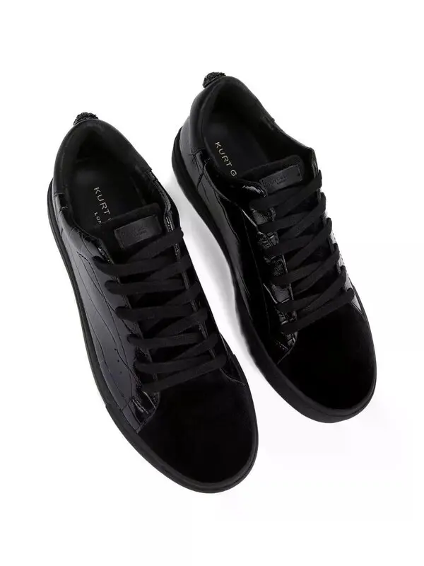 Kurt Geiger Croc Embossed Lace-up Sneakers