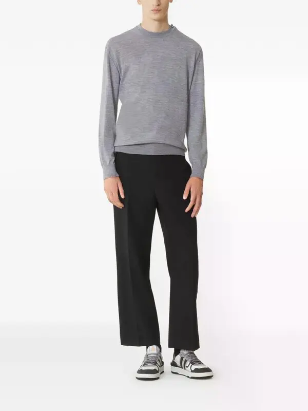 LANVIN Crew Neck Pullover With Button Detail