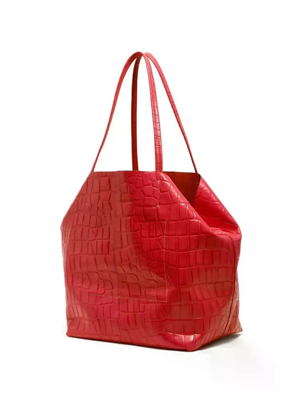 Bimba Y Lola Large Embossed-leather Tote Bag - Red