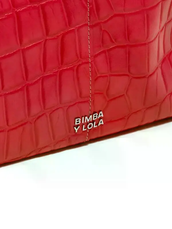 Bimba Y Lola Large Embossed-leather Tote Bag - Red