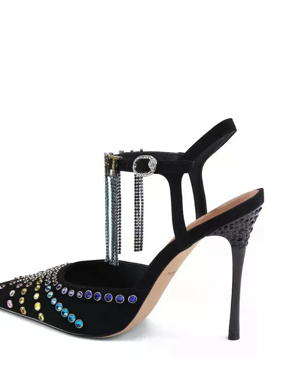 Kurt Geiger Suede Crystal Embellished Stiletto Sandals