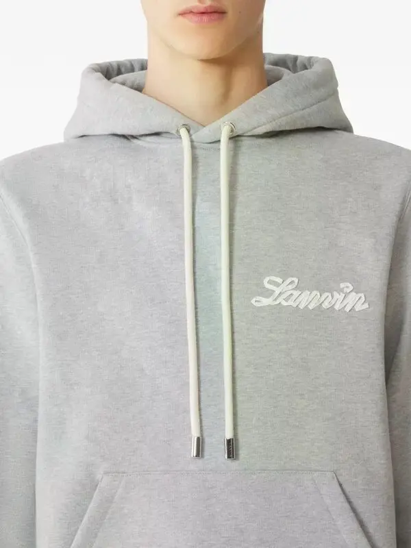 LANVIN Logo-print Cotton Hoodie