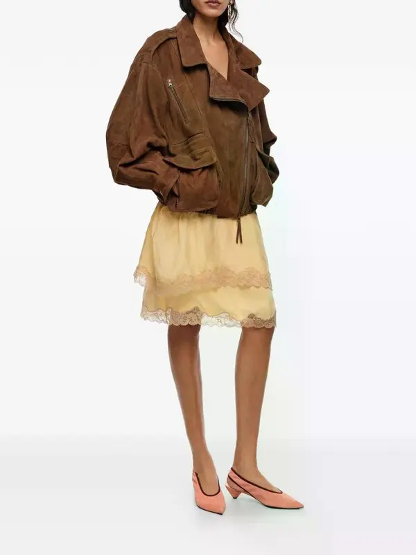 Bimba Y Lola Zip-fastening Suede Jacket