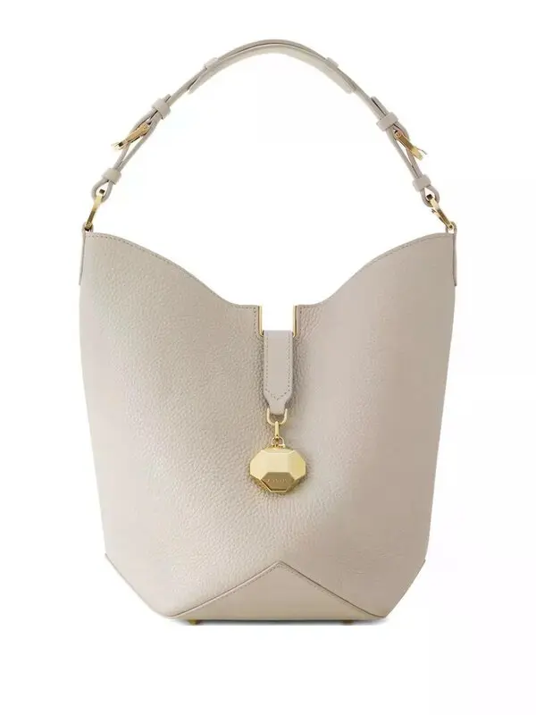 LANVIN Pendant Shoulder Bucket Bag - Neutrals