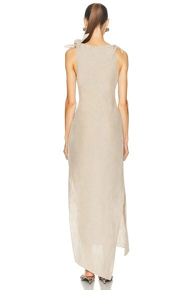 Coperni Linen Flower Gown - Beige
