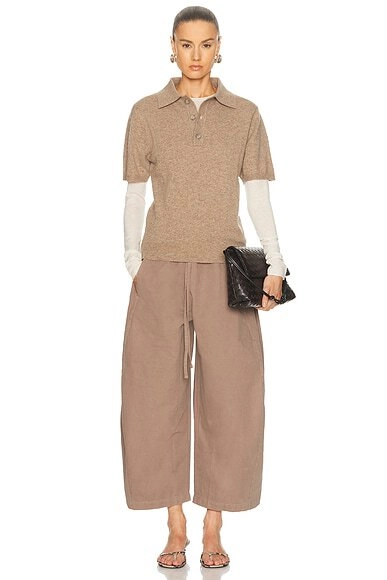 ENTIRE STUDIOS Short Sleeve Knit Polo Top